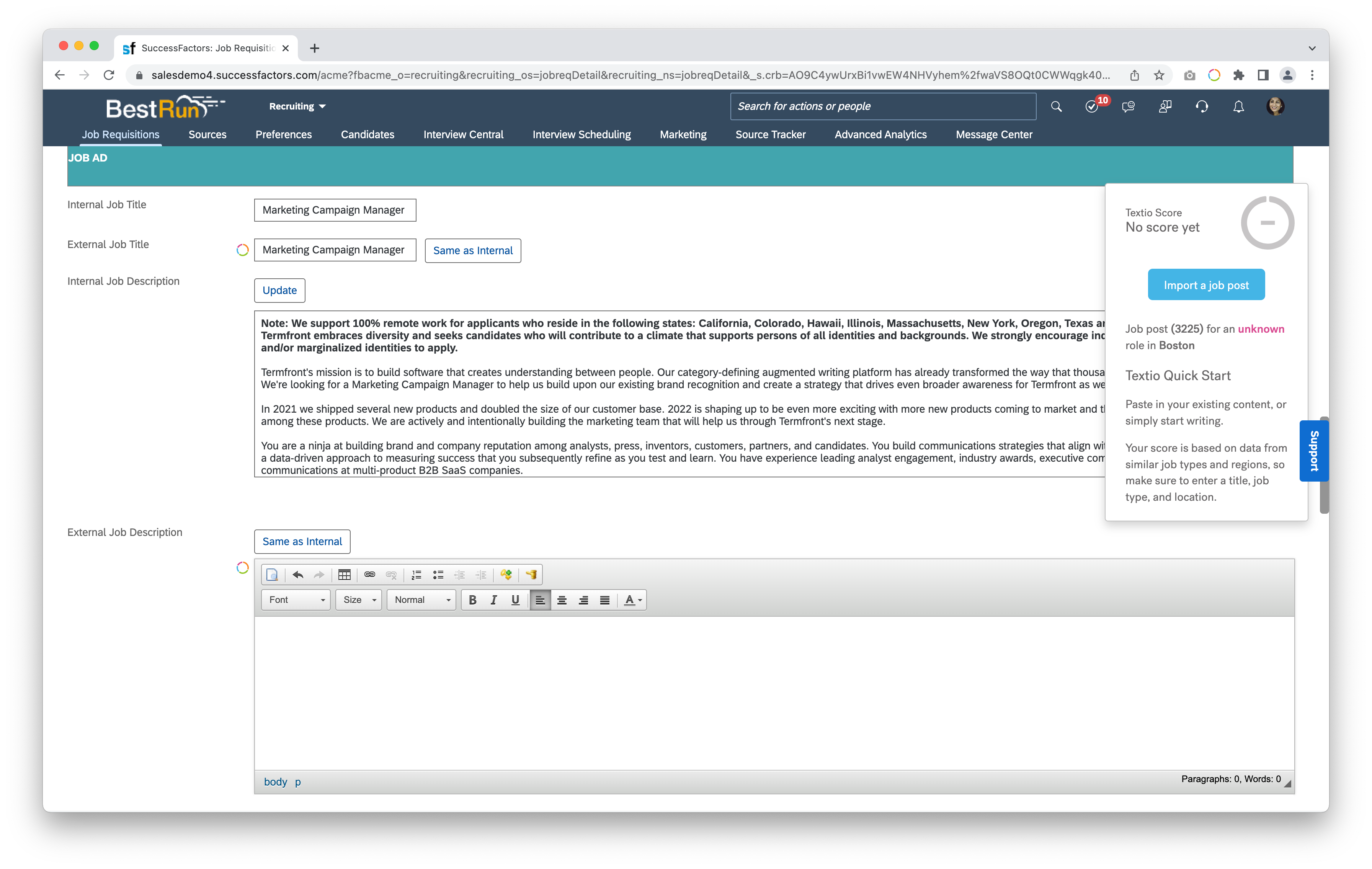 Textio Language Guidance Now Available In Successfactors Textio Blog