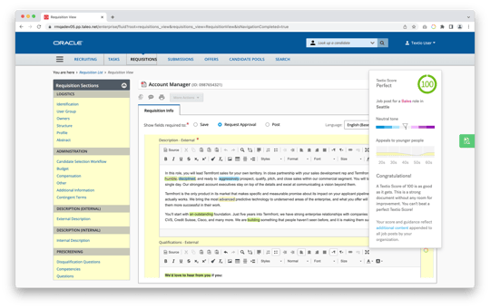 Textio language insights now available in Taleo Recruiting – Textio blog